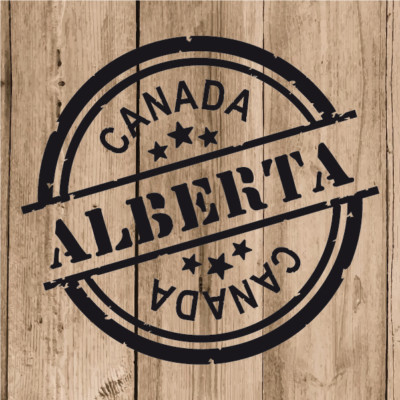 Alberta Sticker Vinyl 10 cm / 4" Decal Stamp Alberta Canada Car Laptop ...