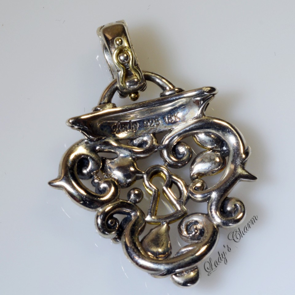 🦋 Barbara Bixby Couture Vine & Leaf Lock Enhancer Sterling Silver 18K ...