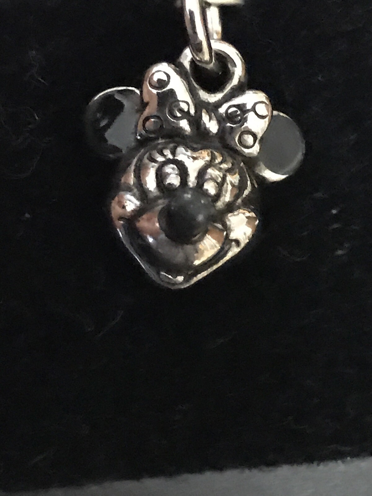Charm 925 Sterling MiNNIE Mouse Disney Productions En… - Gem
