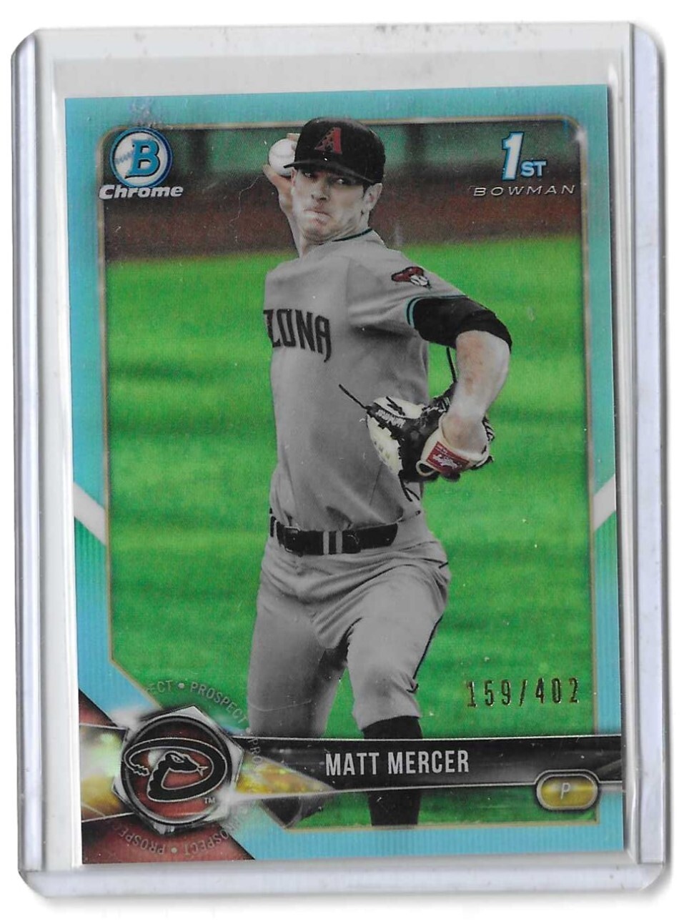 2018 BOWMAN DRAFT CHROME BDC143 SKY BLUE REFRACTOR /402 MATT MERCER | eBay