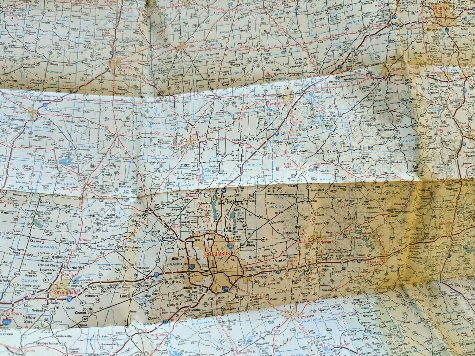 OHIO & WEST VIRGINIA 1985 Vintage AAA State Map Roadmap | eBay