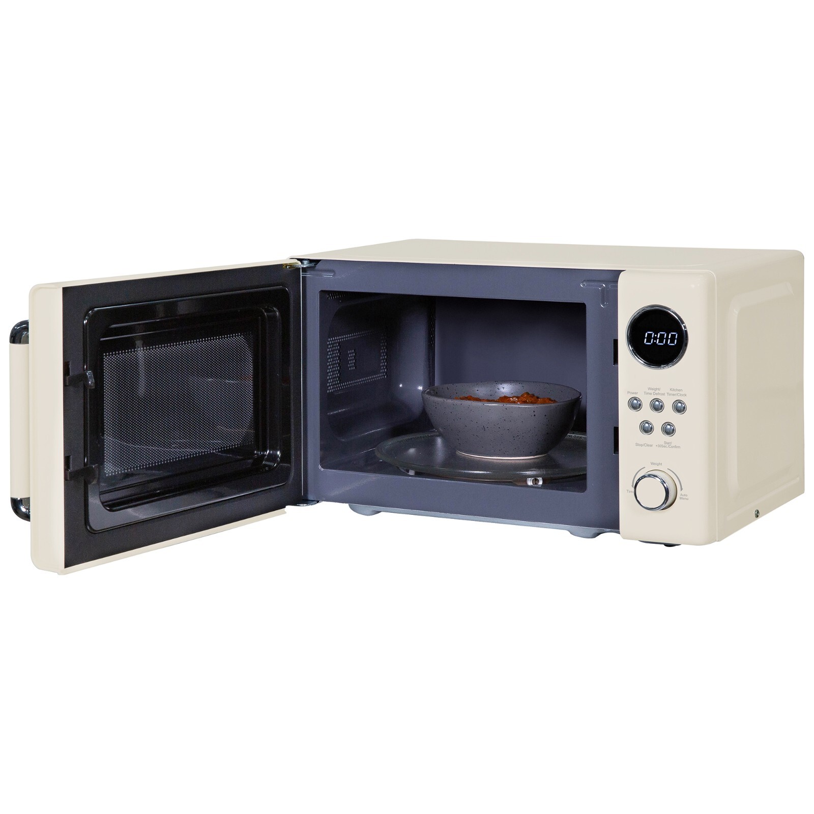 Russell Hobbs Retro Microwave 20L Digital Cream RHM2044C with Defrost ...