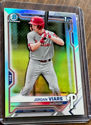Jordan Viars 2021 Bowman Chrome Draft REFRACTOR RC # BDC132 - Phillies ...
