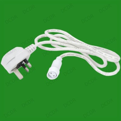 1.5m UK 3 Pin Power Connecting H05RN-F Cable Lead For LED Tube Lights ...