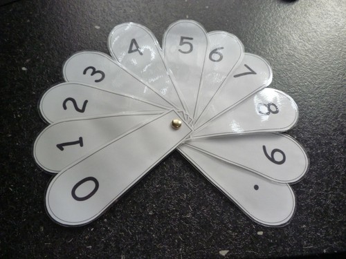 Maths Number Fan 0-9 With Decimal Point Classroom Teaching Resource ...
