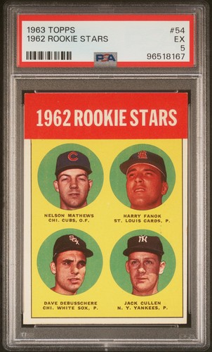 1963 Topps #54 1962 Rookie Stars - PSA 5 - EXCELLENT (JB4) | eBay