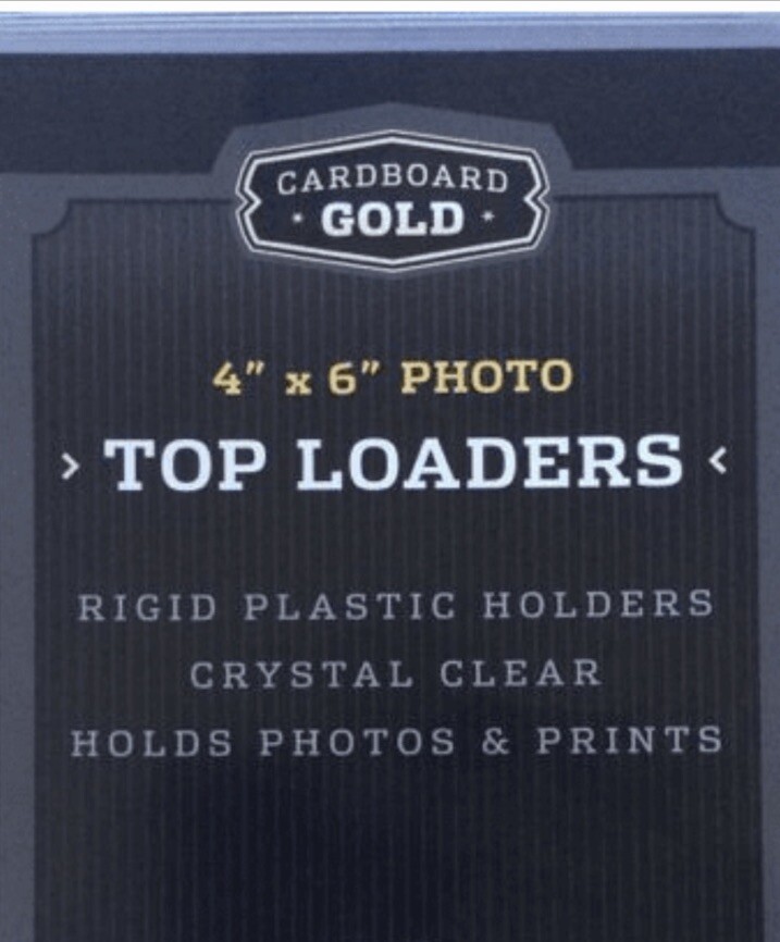 1 Count Cardboard Gold 4x6 Toploader Rigid Card Holders Photos Prints ...