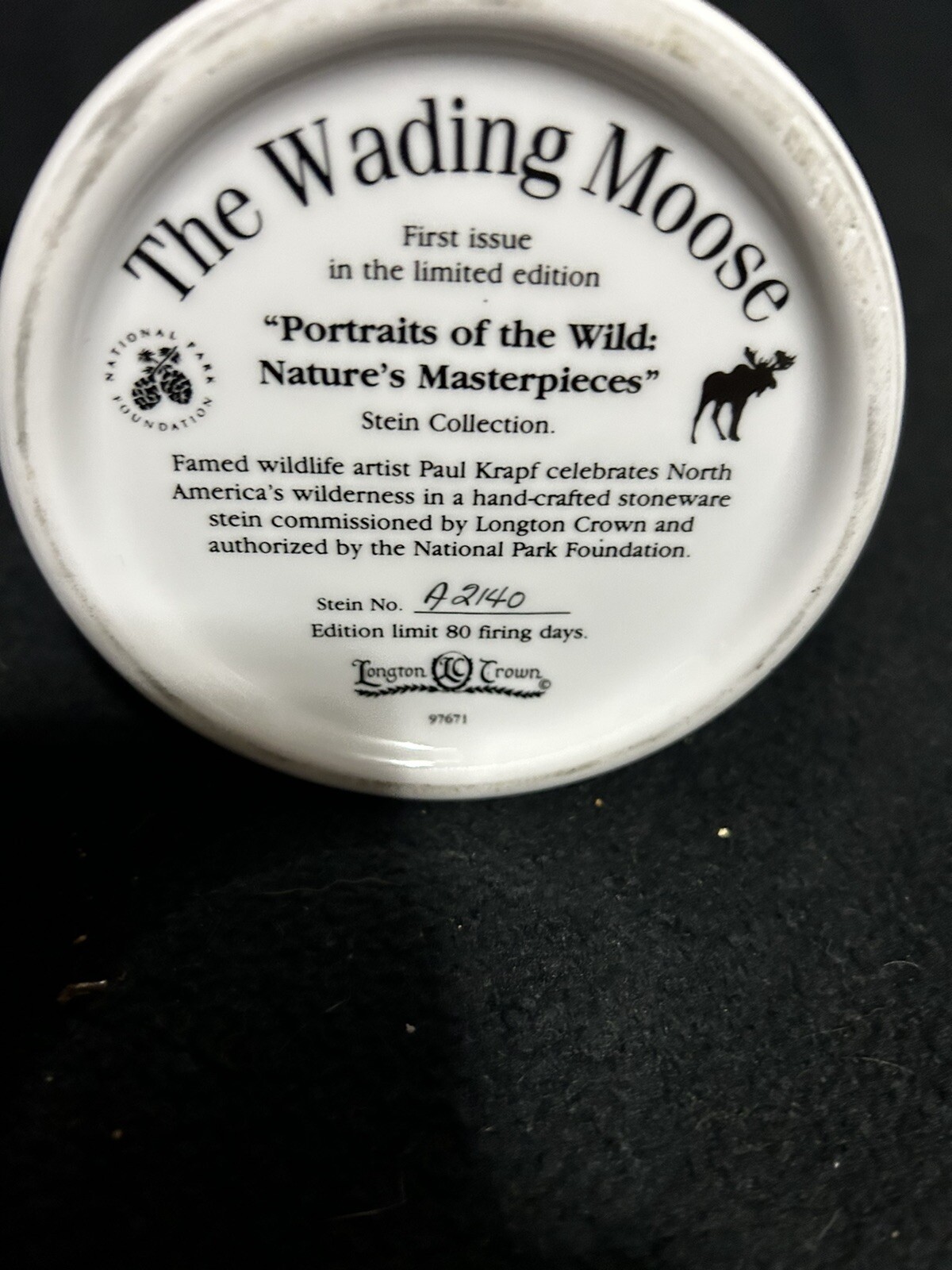 LONGTON CROWN The Wading Moose Stein by artist Paul Krapf First issue ...