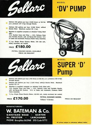 W Bateman Barton Sellarc DV & Super D Pump Brochure Leaflet 5605E | eBay UK