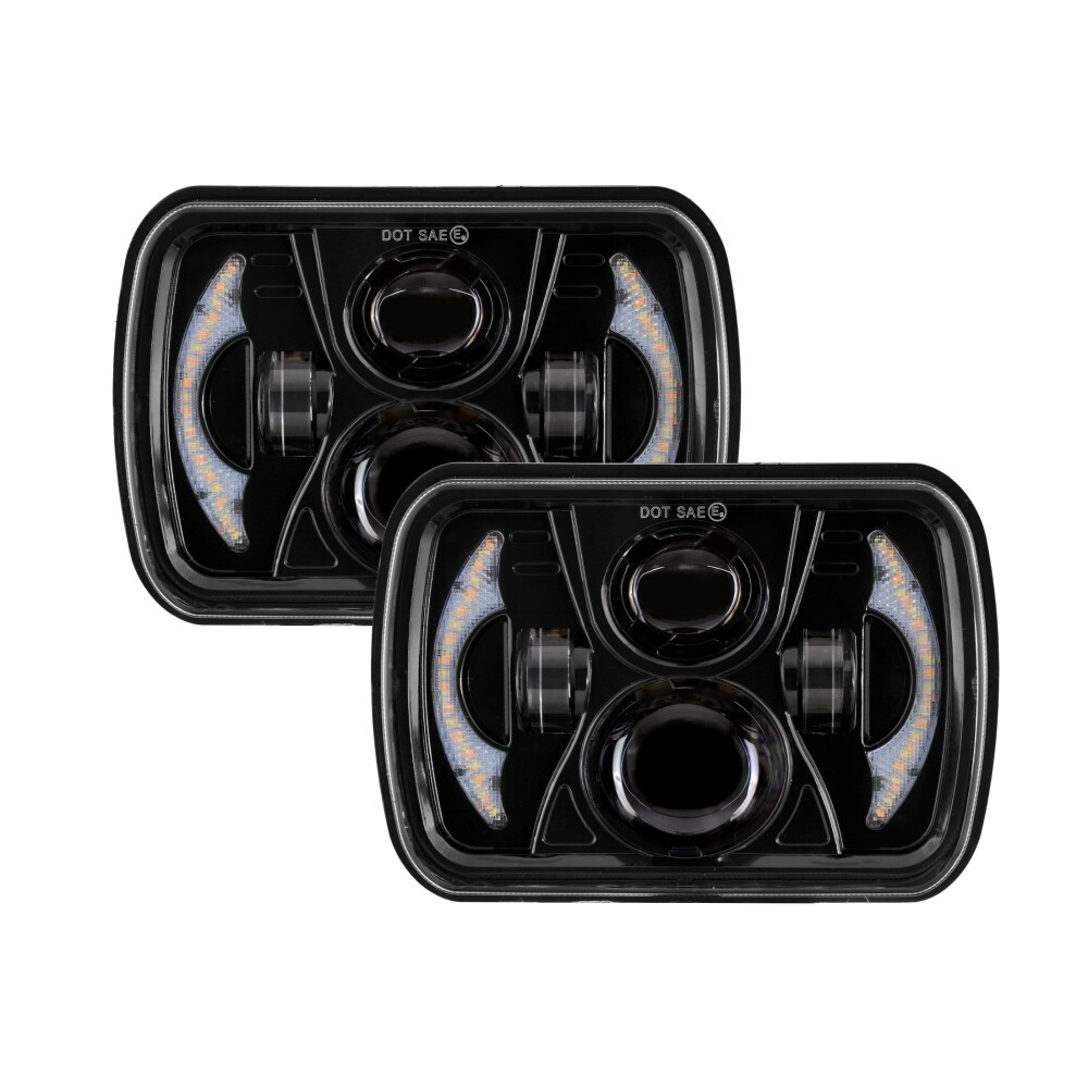 For Mitsubishi Mighty-Max 1983-95 Pair 7x6" LED Headlight Hi-Lo DRL ...