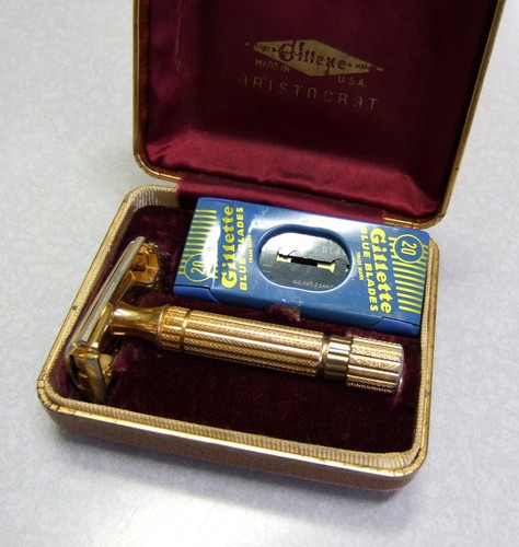 Vintage 1948-50 Gillette ARISTOCRAT TTO DE Safety Razor Set in Case | eBay
