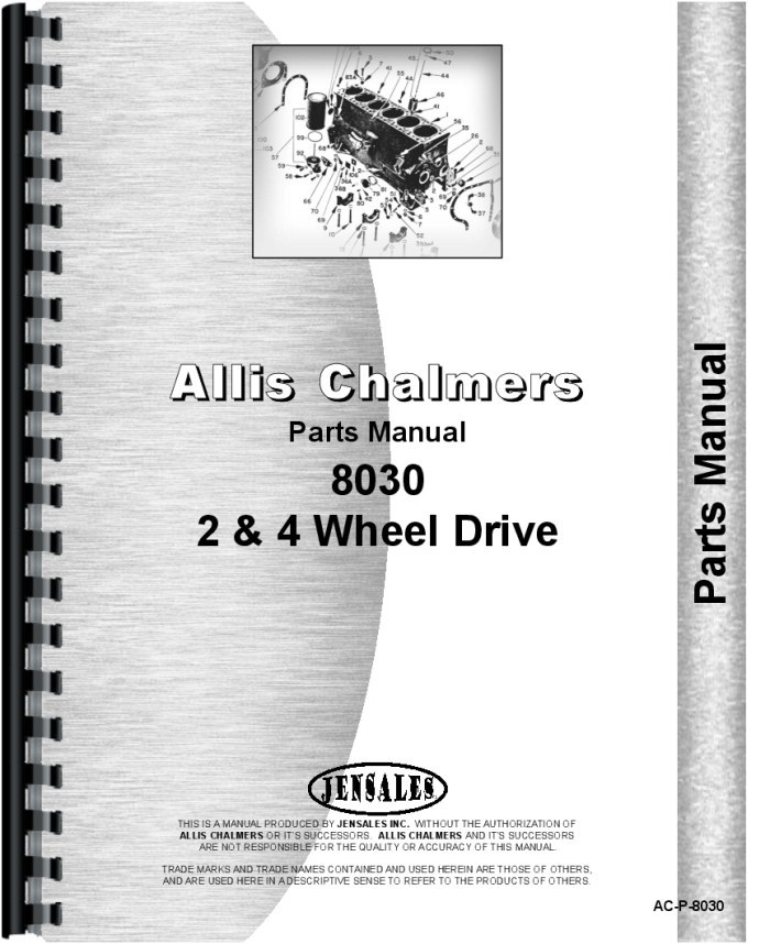 Allis Chalmers 8030 Tractor Parts Manual AC-P-8030 | eBay