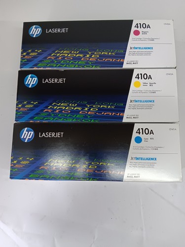 3-PACK HP 410A TONER CARTRIDGE SET CMY FOR COLOR LASERJET PRO M452 M477 ...