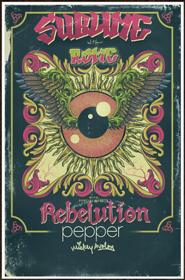 SUBLIME WITH ROME | REBELUTION | PEPPER Sirens Tour Ltd Ed RARE Poster ...