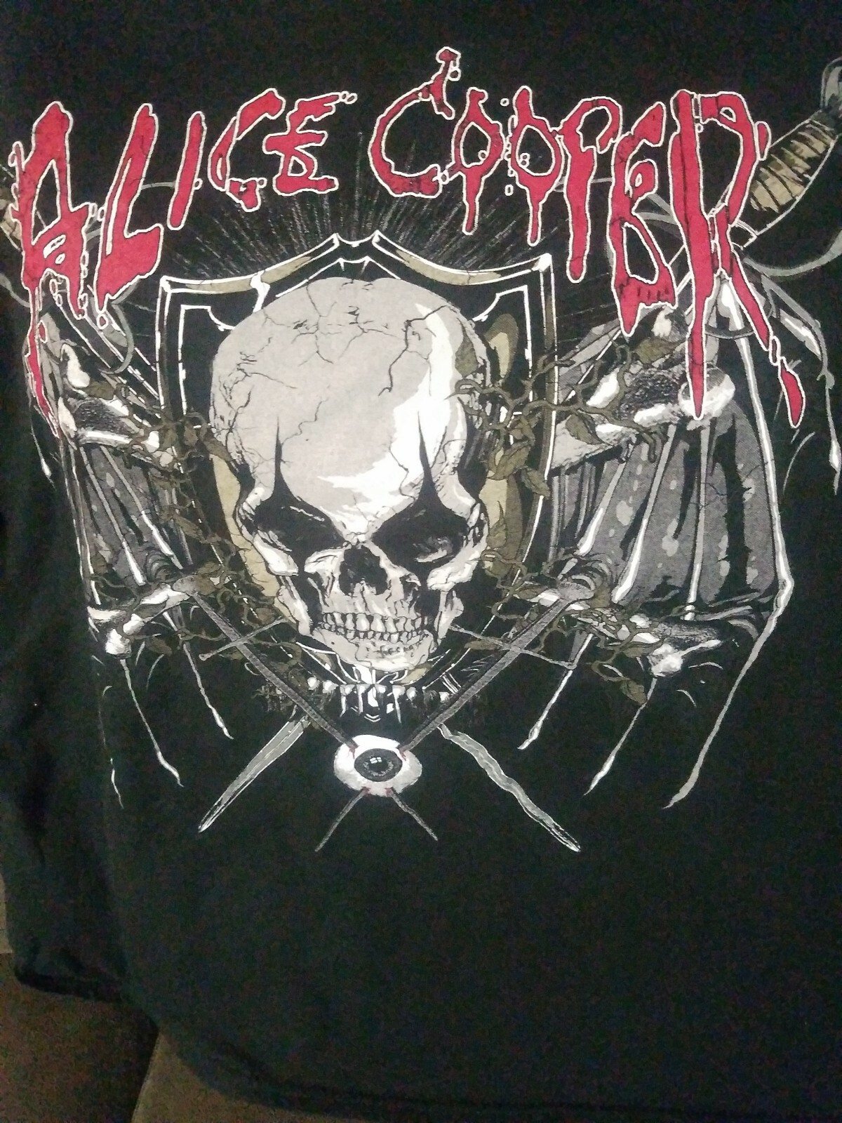 Alice Cooper Logo Skull Spider Shirt XXL Rob Zombie s… - Gem