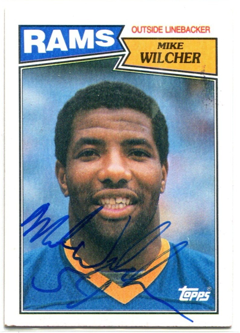 MIKE WILCHER 1987 Topps Football Authentic AUTO Autograph Rams #156 | eBay