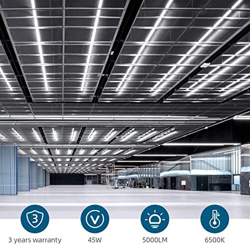 pack Of 10 Led T5 Integrated Single Fixture 8ft 5000lm 6500k super ...