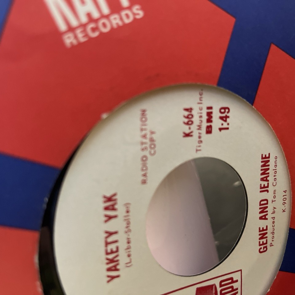 Original Radio Station Copy 7" 45 RPM "Yakety Yak" Promo Copy VG+ ...