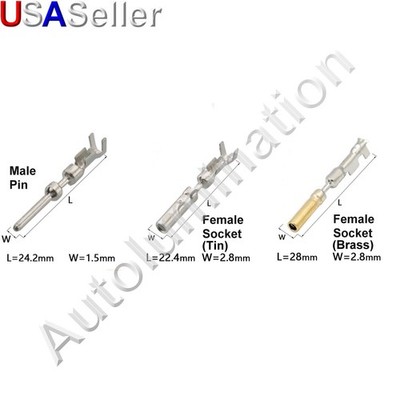 Ford Wedgelock Terminals E7EB-14487-AA Female Male E6DZ-14487-AA 33088 ...