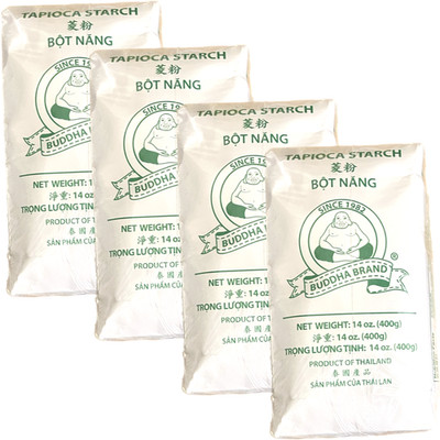 4 Packs Buddha Brand Tapioca Flour Starch Bot Nang Thailand 14oz Each ...