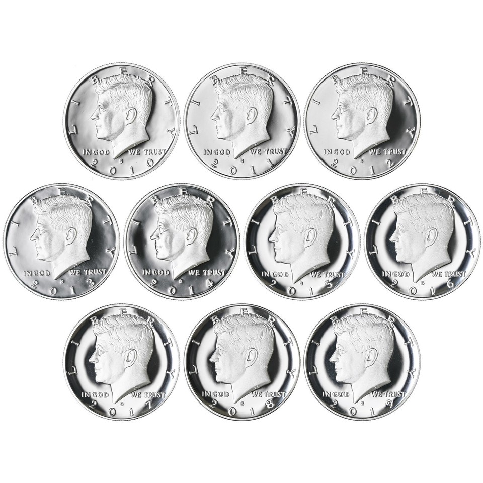 1964-2024 Kennedy Half Dollar 90% Silver Gem Proof Run 41 Coin Set | eBay