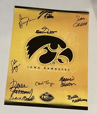 2025 Iowa Hawkeyes Women's Wrestling Team Autographed Sheet with 10 ...