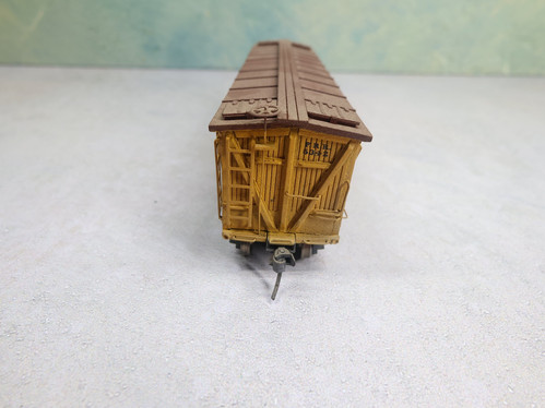 Ambroid HO Outside Braced Reefer PRR #5342 Wood Built Kit Weathered ...