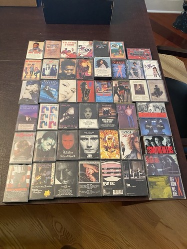 Lot of 47 New wave Rock,80’s Cassette Tapes.Split Enz,Yaz,X,The Cars ...
