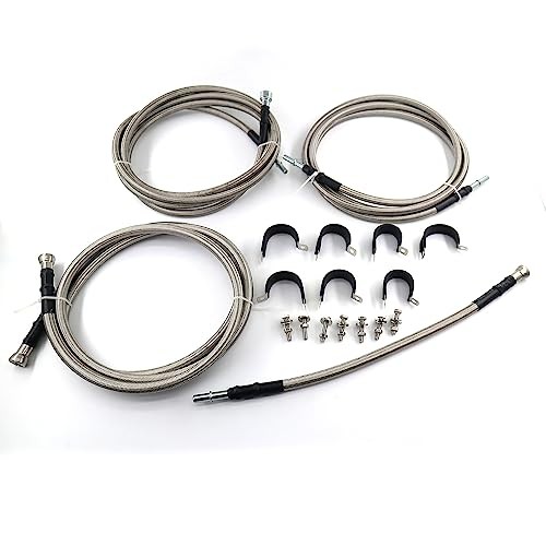 Stainless Steel Braided Fuel Lines Kit 819-840 Quick Fix Fit for 1999 ...