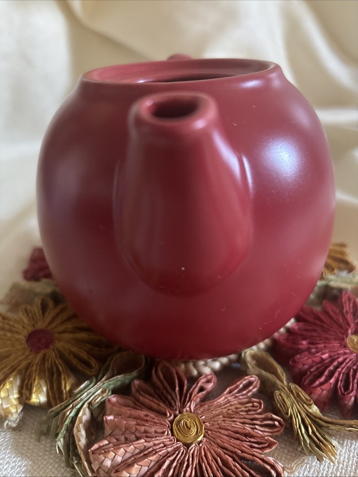 Chantal Red Ceramic Brewing Teapot 1/4 Quart Made in USA | eBay