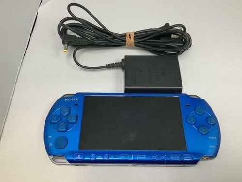 PSP Playstation Portable Vibrant Blue PSP - 3000 VB Console w/ Charger ...