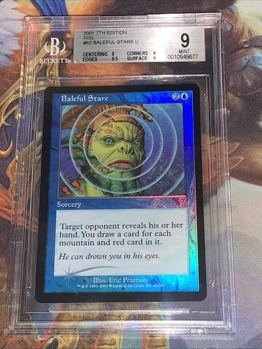 2001 MTG Baleful Stare 62 Core Set 7th Edition Foil BGS Mint 9 | eBay