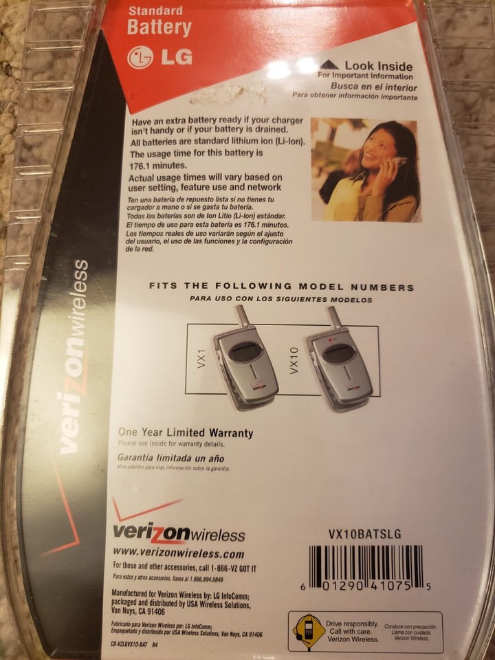 LG LGLI-AATM 3.7V Li-Ion Cellphone Battery for TM520 VX1 VX10 Flip ...