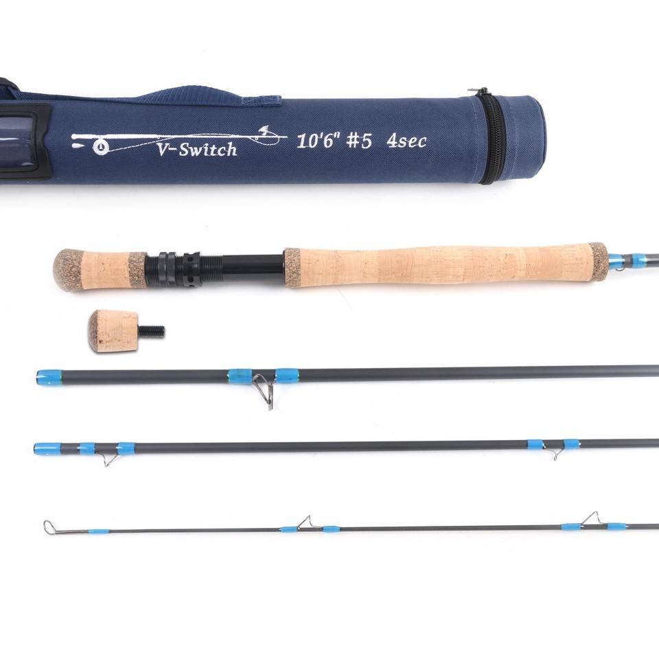 Maxcatch Spey/Switch Fly Rod 6/7/8/9/10WT 4/6Sec Two-handed Fishing Rod ...