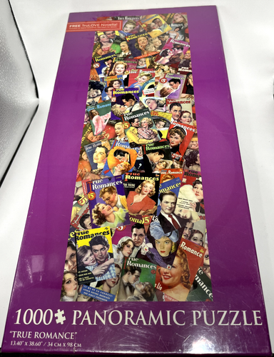 1000 Panoramic Puzzle True Romance Jigsaw Puzzle 14x39" Magazine Cover ...