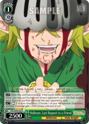 Helbram: Last Request to a Friend - SDS/SX03-045 - C Near Mint WEISS ...