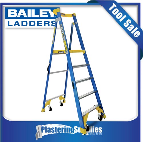 Bailey Platform Ladder P170 1.8m 6 Step Fibreglass Stepladder FS13533 ...