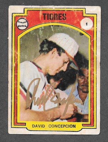 SIGNED DAVE CONCEPCION AUTO 1972 VENEZUELAN WINTER AUTHENTIC AUTOGRAPH ...