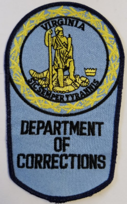 Department of Corrections Virginia Cloth Patch | eBay
