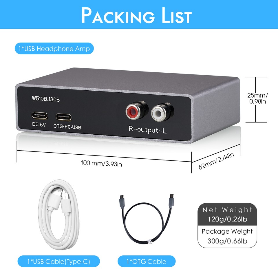 Mini TDA1305 USB DAC Digital to Analog Converter Portable Headphone ...