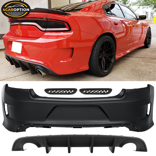 Fits 15-23 Dodge Charger Rear Bumper Conversion Bodykit w/ Rear ...