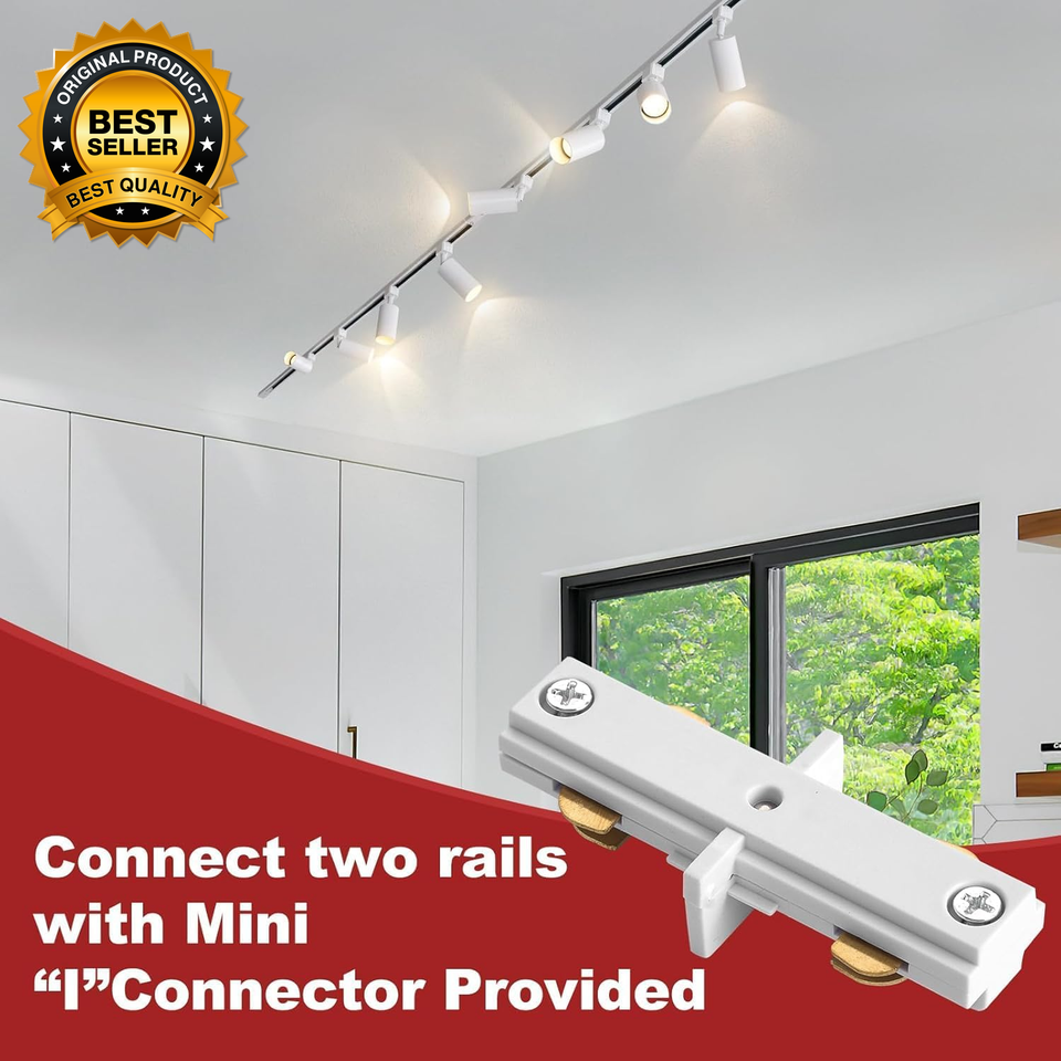 Plug in Track Lighting with Power Cord 4Light GU10 Track Lighting Kit ...