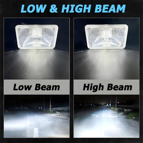 4x 4x6" LED Headlights Hi-Lo Beam H4656/4651 For Kenworth Peterbilt 357 ...