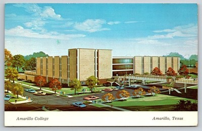Texas TX Amarillo College Aerial View Vintage c1977 Postcard U31 | eBay