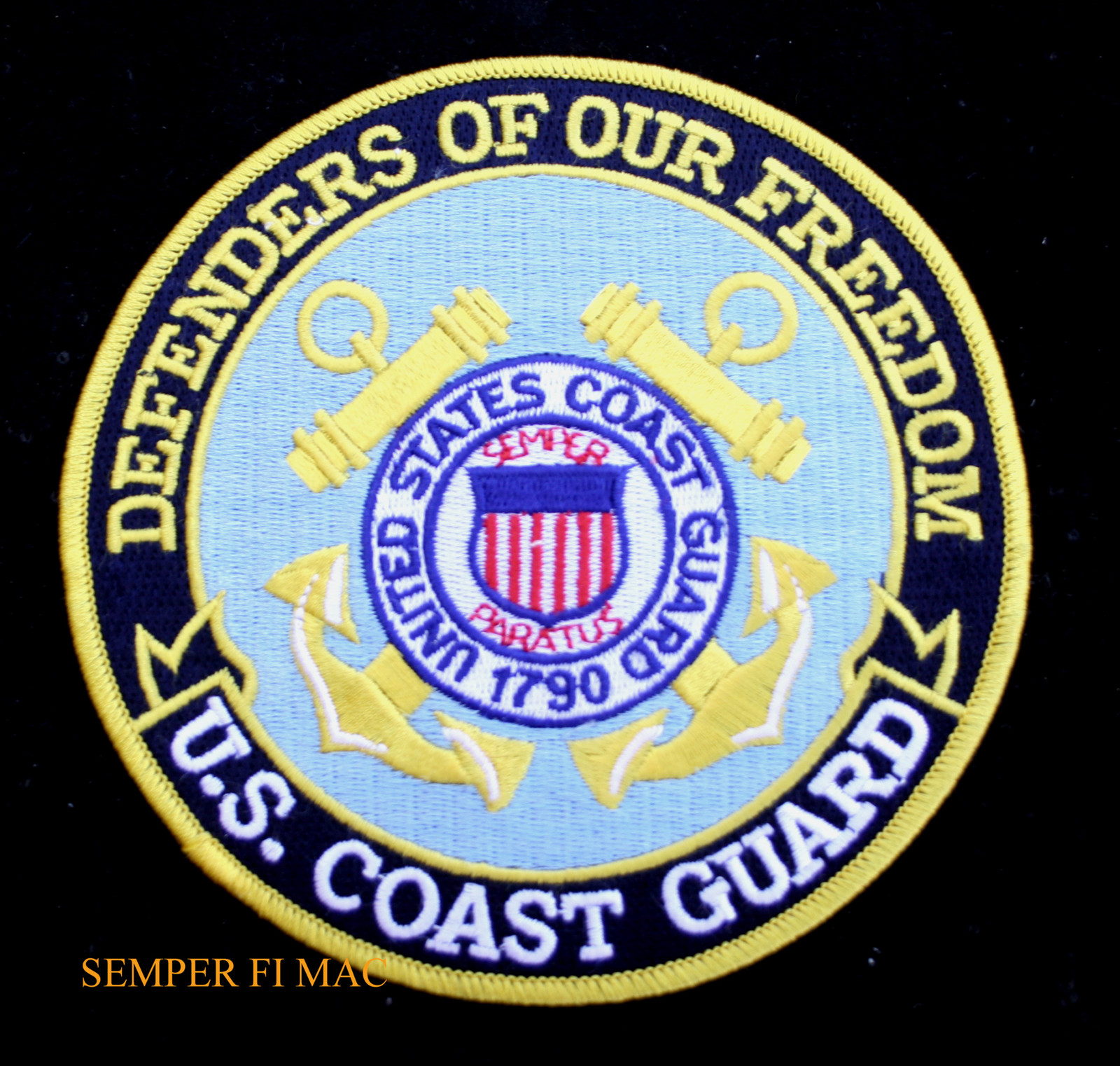 US COAST GUARD DEFENDERS OF OUR FREEDOM HAT PATCH USCG LOGO SEMPER ...
