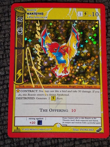 Metazoo Wakinyan BLISTER UFO Promo Signed by the Artist PONCHO 1st ...