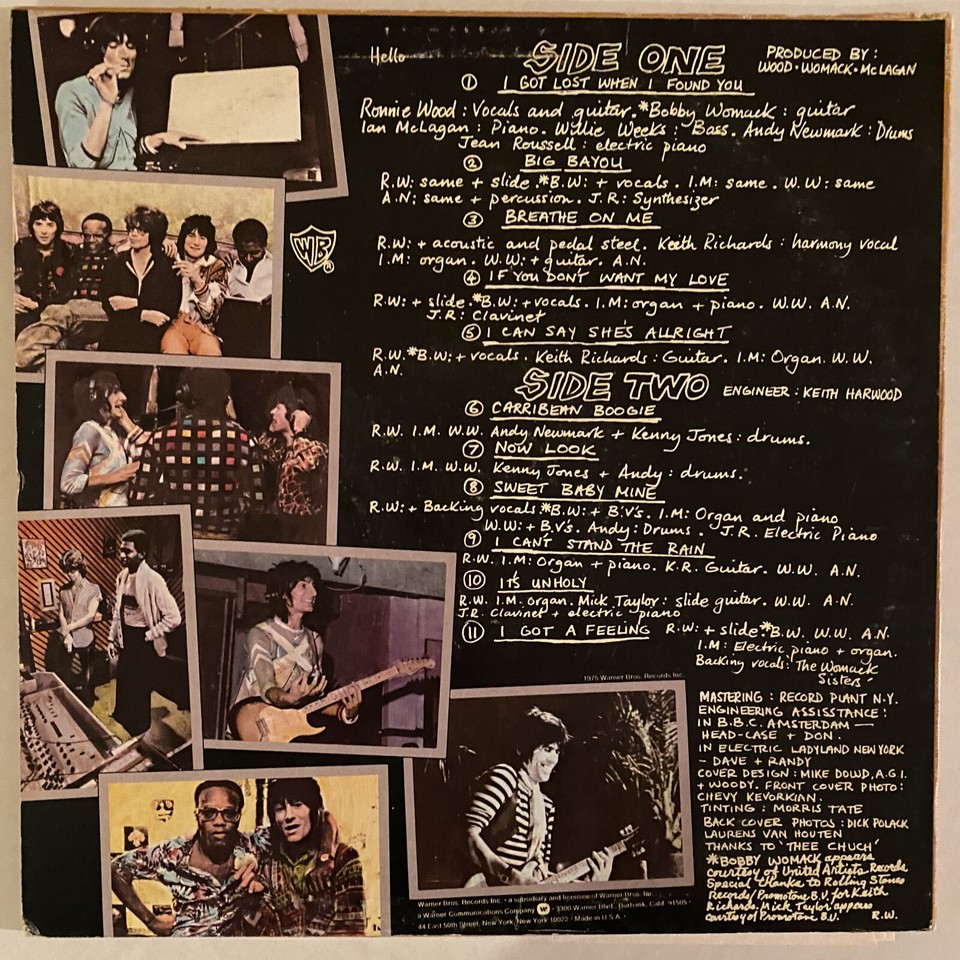 RONNIE WOOD Now Look Keith Richards Ian McLagan Bobby Womack Mick ...