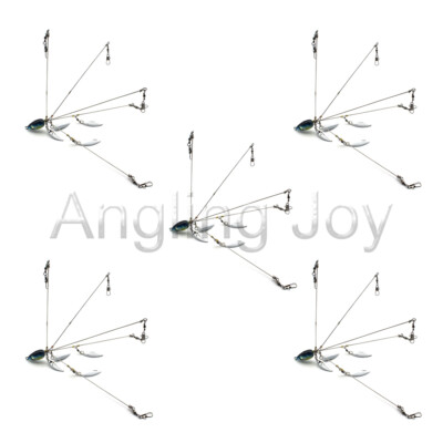5 Pieces Umbrella Alabama Multi-Lure Rig for Bass Crappie Lure Fishing ...