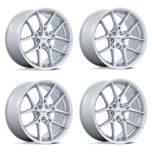 Set 4 24" Niche NC279 Prodigy 5 Silver With Machined Face 24x10 5x130 ...