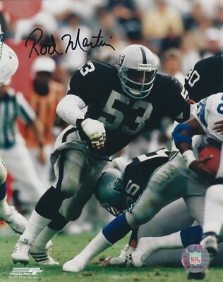 Autographed ROD MARTIN Oakland Raiders 8x10 Photo - COA | eBay